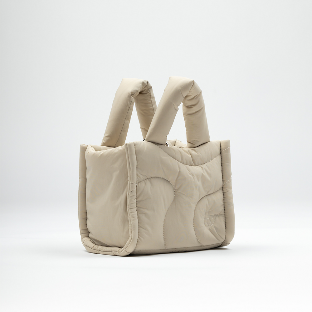 The Mini Drift Tote Pebble Mini Puffer Tote Bag Thirtyyears