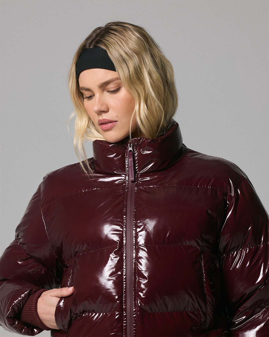 Puff Jacket - Black Cherry